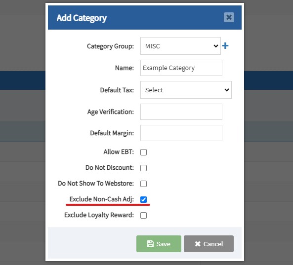 How to Exclude Items from Non-Cash Adjustment