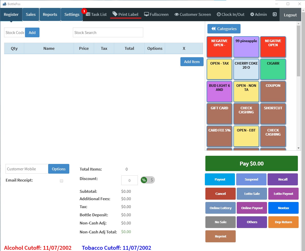 How to Print Labels from the POS